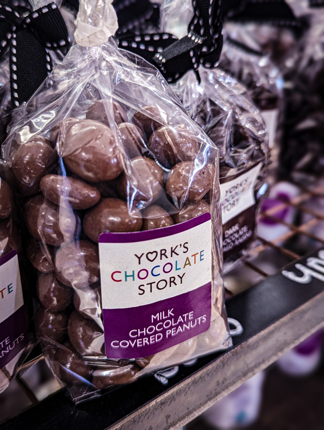 Chocolate peanuts at the Chocolate Story in York